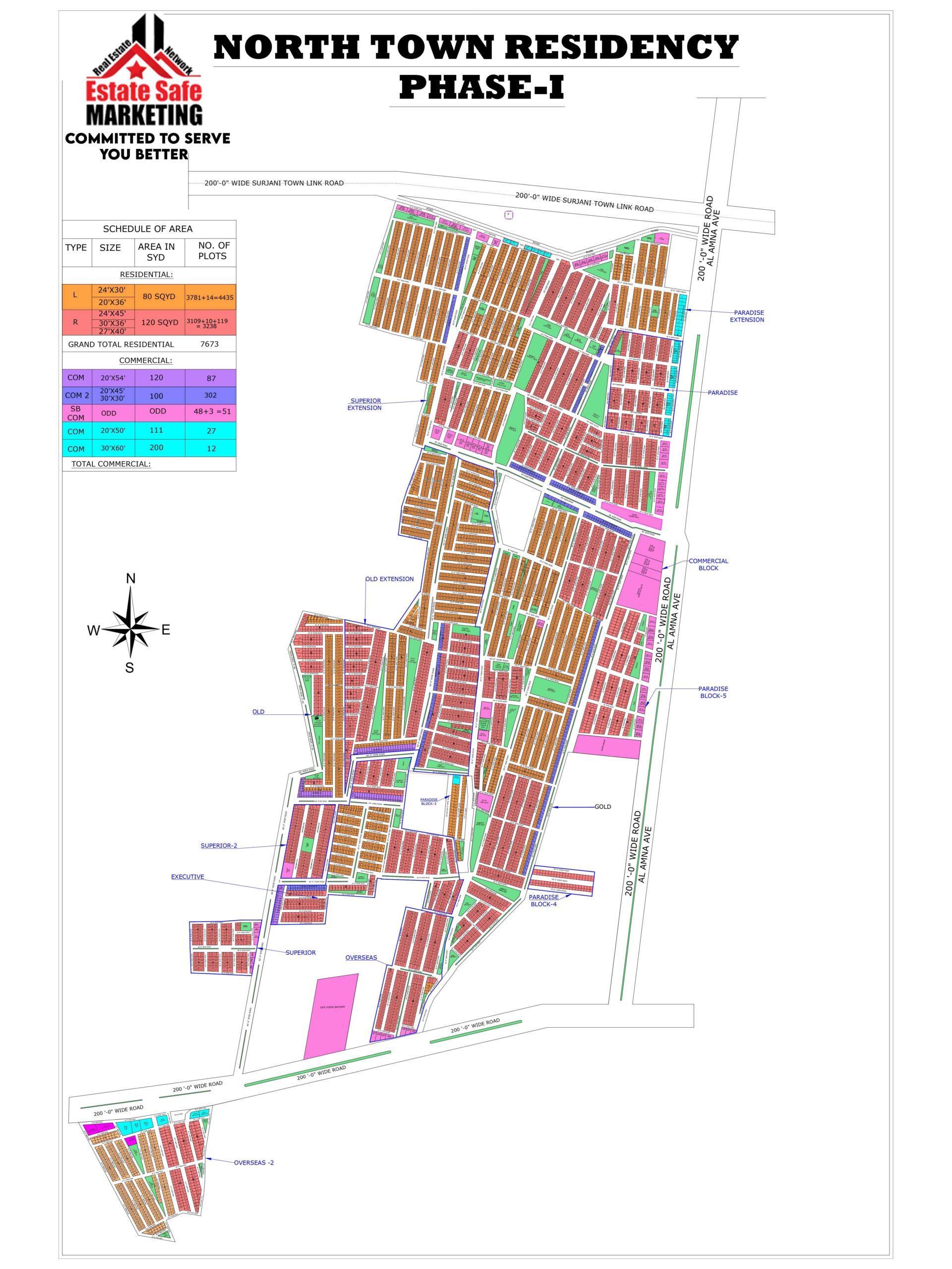 North Town Residency Karachi Phase 1- Estate Safe Marketing